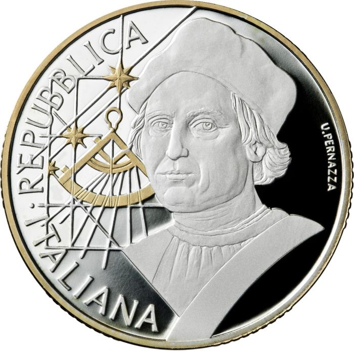 Cristóbal Colón en una nueva moneda italiana - Panorama Numismático